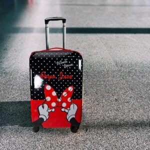 Disney Luggage Kids Suitcase Minnie Mouse Carry on Hardshell Rolling Spinner Suitcase Travel Bags Gifts Trip Accessories - Personalized Minnie Mouse with Your Name