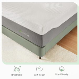 Novilla Queen Size Mattress, 12 Inch Foam Mattress in a Box, Gel Memory foam Mattress for Pressure Relief & Motion Isolation, Bed Mattresses with Medium Soft