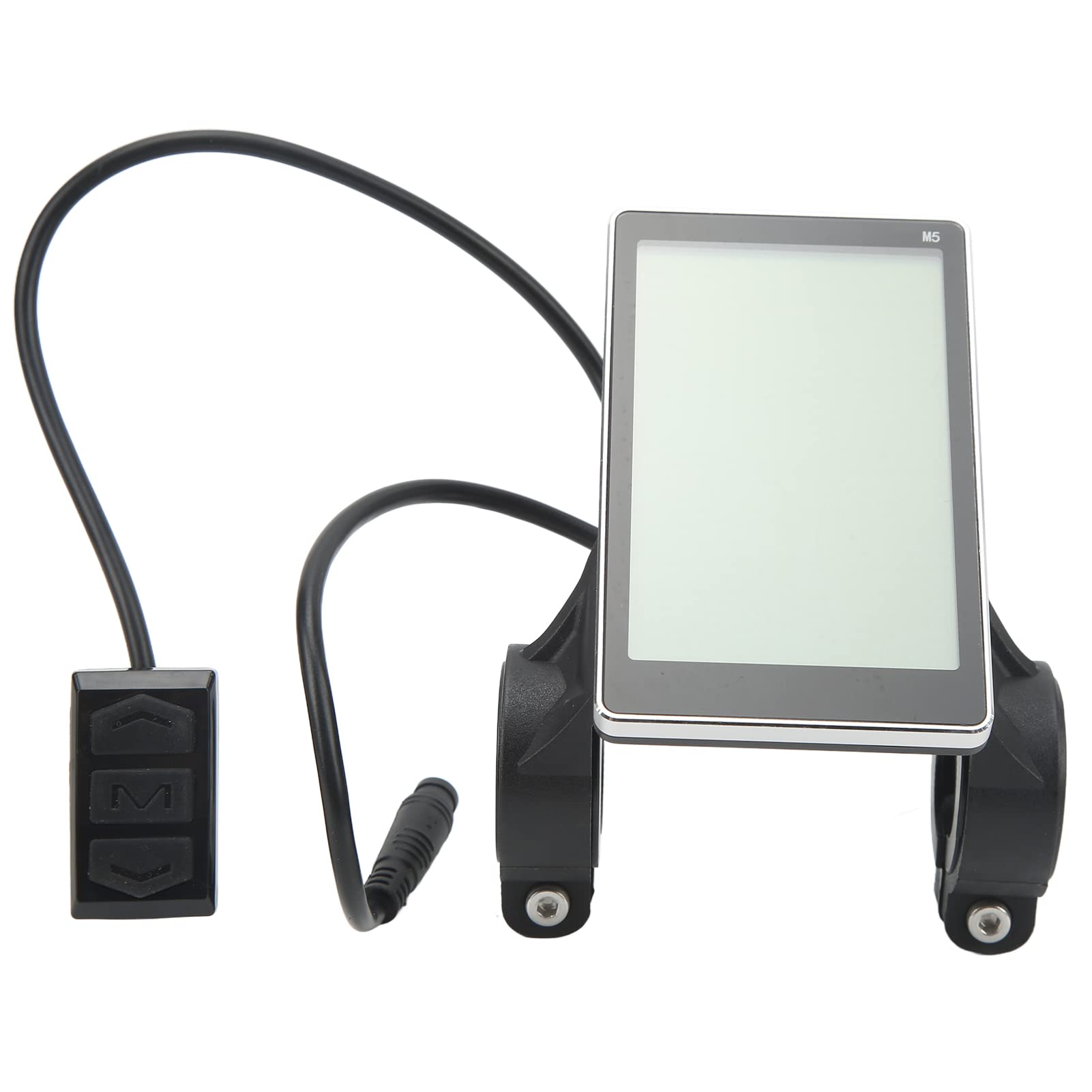 Haosie Ebike Display, 6 Pin E Scooter M5 LCD Panel Screen, 24V 36V 48V 60V Waterproof Electric Bike Motor Display, Electric Bike Accessories for 31.8 22.2mm Handlebar Electric Bikes