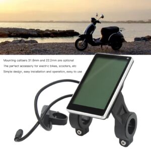 Haosie Ebike Display, 6 Pin E Scooter M5 LCD Panel Screen, 24V 36V 48V 60V Waterproof Electric Bike Motor Display, Electric Bike Accessories for 31.8 22.2mm Handlebar Electric Bikes