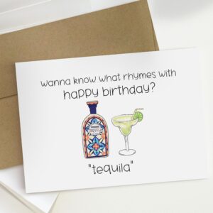 Funny Happy Birthday Card For Men & Women. Punny Joke Alcohol Birthday Card. Liquor, Tequila, Margarita Birthday Card For Drinkers. Best Friend Birthday Card. Day Drinking Birthday Card.