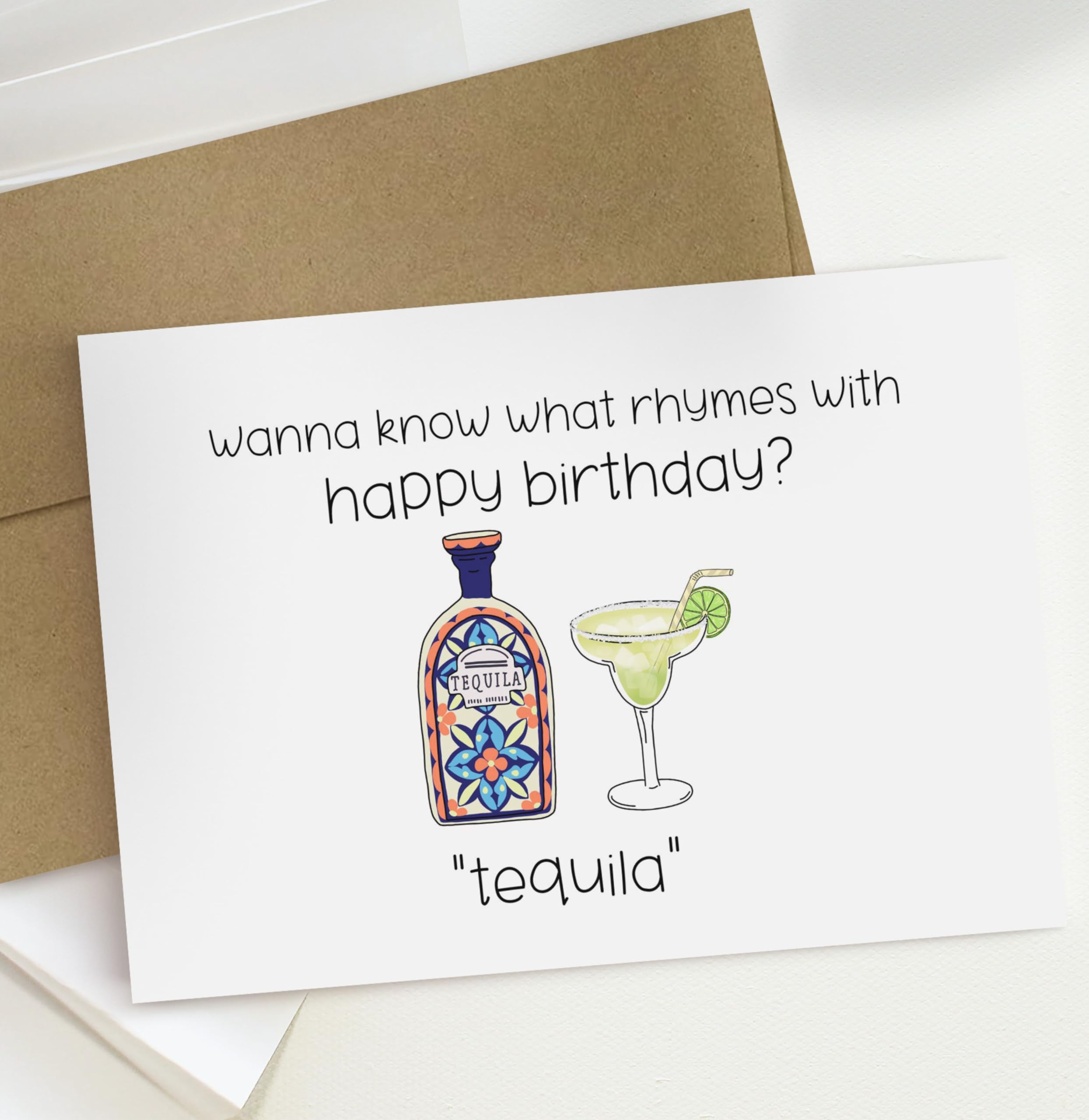 Funny Happy Birthday Card For Men & Women. Punny Joke Alcohol Birthday Card. Liquor, Tequila, Margarita Birthday Card For Drinkers. Best Friend Birthday Card. Day Drinking Birthday Card.