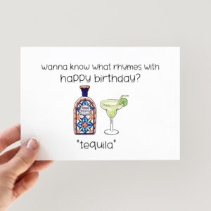 Funny Happy Birthday Card For Men & Women. Punny Joke Alcohol Birthday Card. Liquor, Tequila, Margarita Birthday Card For Drinkers. Best Friend Birthday Card. Day Drinking Birthday Card.