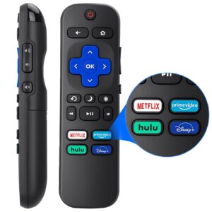 (pack of 2) replacement remote control only for roku tv, compatible for tcl roku/hisense roku/onn roku/sharp roku/element roku/westinghouse roku/philips roku series tvs (not for roku stick and box)