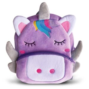 svitbag toddler animal cartoon small mini backpack with adjustable straps for boys and girls - travel carrier for toys, crafts, essentials - unique birthday gift for 1-5-year-old (unicorn)