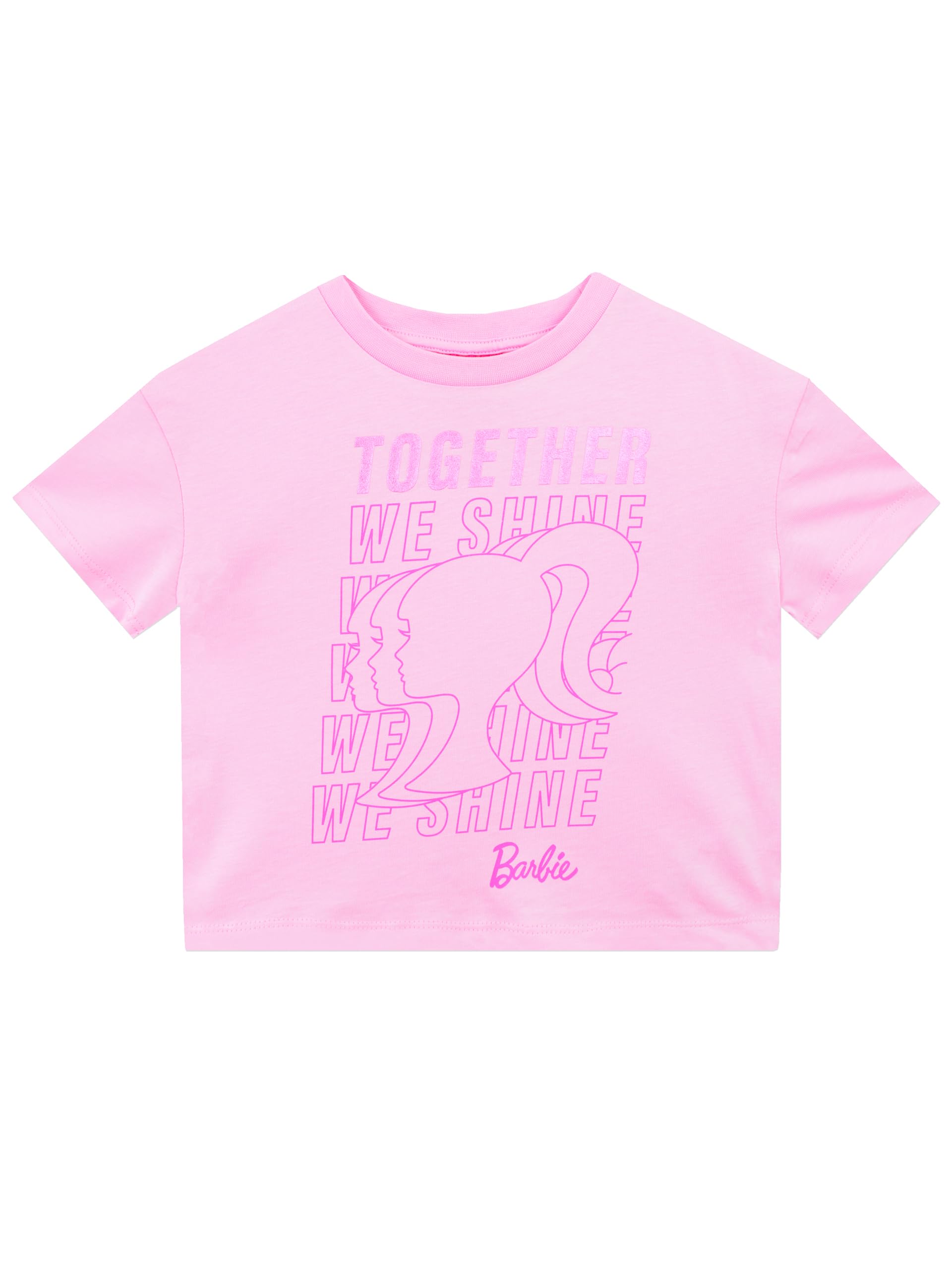 Barbie Tshirt Girls | Cotton Girls Summer Tops Girls Short Sleeve Shirt | Pink 10