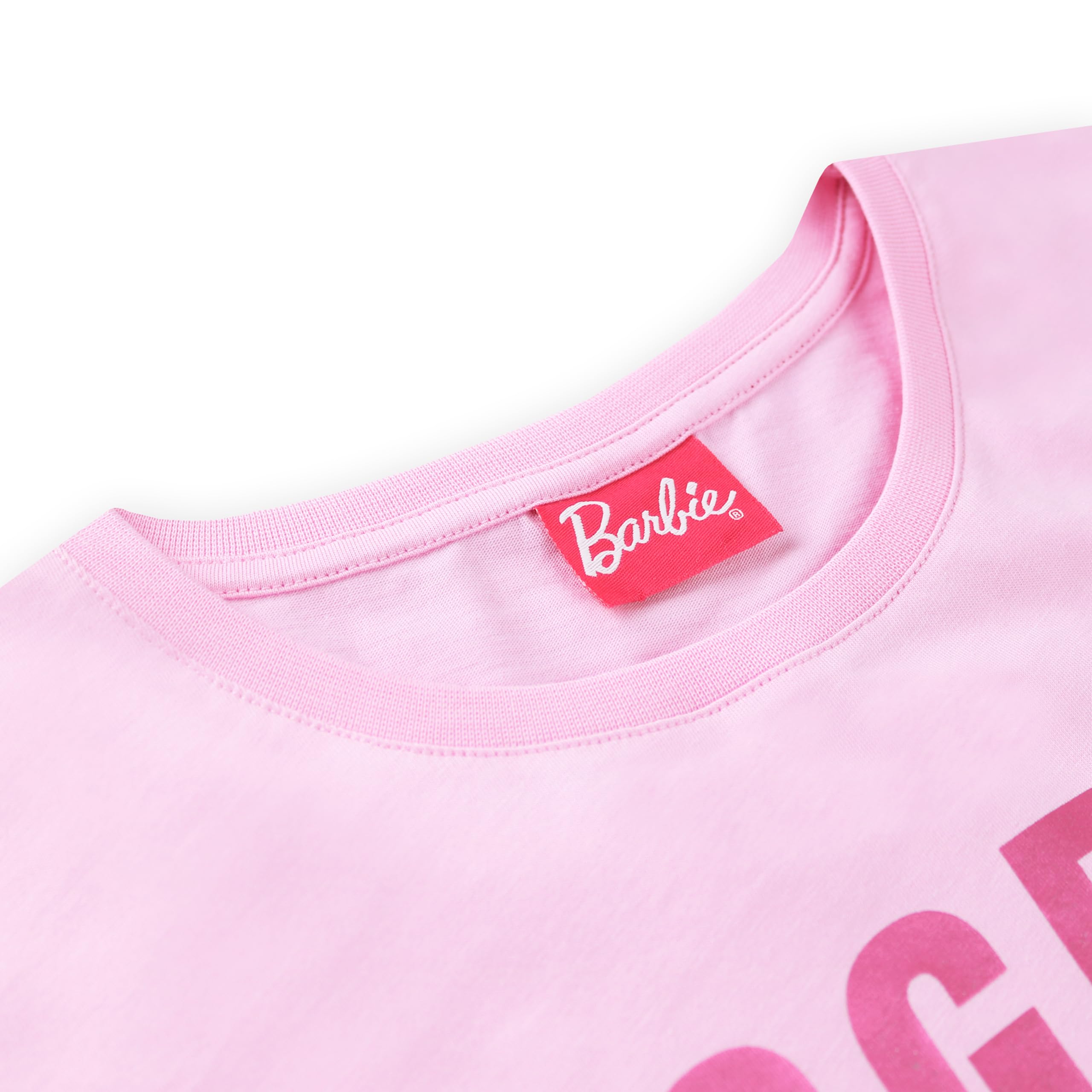 Barbie Tshirt Girls | Cotton Girls Summer Tops Girls Short Sleeve Shirt | Pink 10