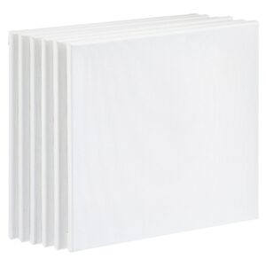 6 count 14” x 14” super value canvas by artist's loft necessities - acid free cotton canvas for paint, acrylic, & oils - 1 pack