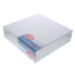 6 Count 14” x 14” Super Value Canvas by Artist's Loft Necessities - Acid Free Cotton Canvas for Paint, Acrylic, & Oils - 1 Pack