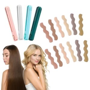 rjdj mini dual-purpose ceramic hair curler, compact and portable, suitable for wet and dry hair, protects from damage