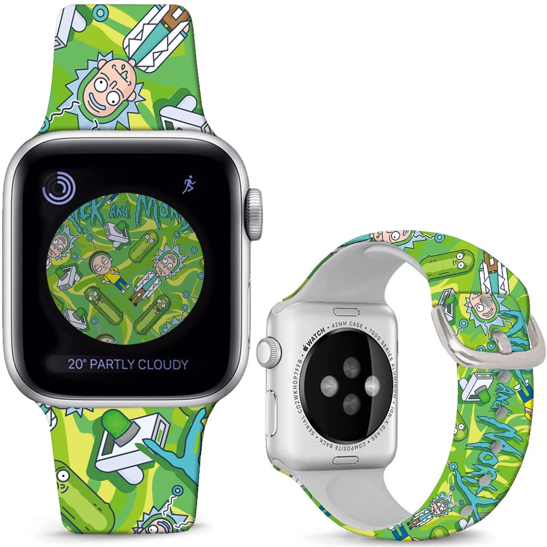 Sjiangqiao Compatible with Apple Watch Band Rick and Morty 38mm 40mm 41mm Soft Silicone Magic Fancy Strap Compatible with iWatch Series SE 9 8 7 6 5 4 3 2 1 Kids Men Women