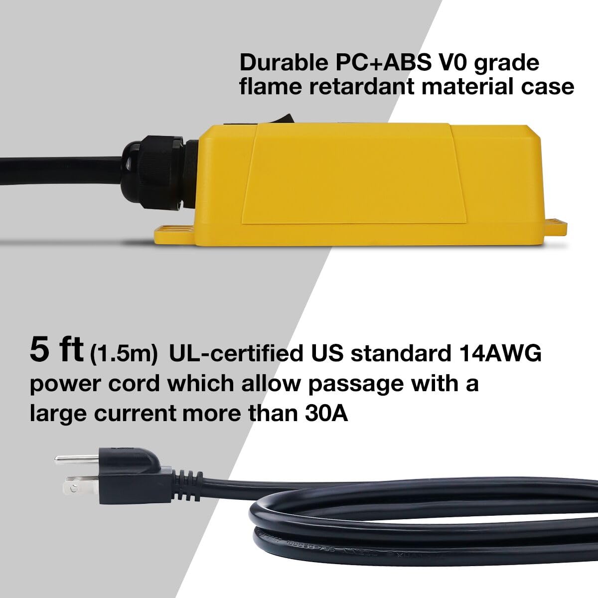 SENCTRL Automatic Vacuum Switch with 5 Ft Power Cord Allow Power Tool/Table Saw To Turn Vac Cleaner/Accessory On And Off Automatically, On Delay Prevent Circuit Overload, Shop Dust Collector Off Delay