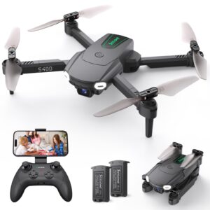 sotaone s400 drone with camera for adults kids, 1080p hd foldable mini drones for boys girls, remote control helicopter toys gifts with auto-hovering, one key start, self-spin, 3 speeds, 2 batteries