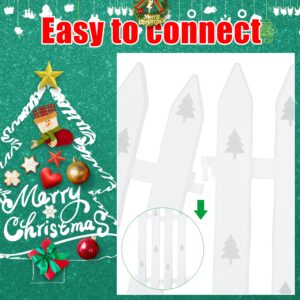 Extra Large 16” Christmas Tree Fence, 12pcs Christmas Tree Gate, White Picket Fence for Kids, Toddlers, Christmas Tree Barrier&Protector for Dogs, Cats