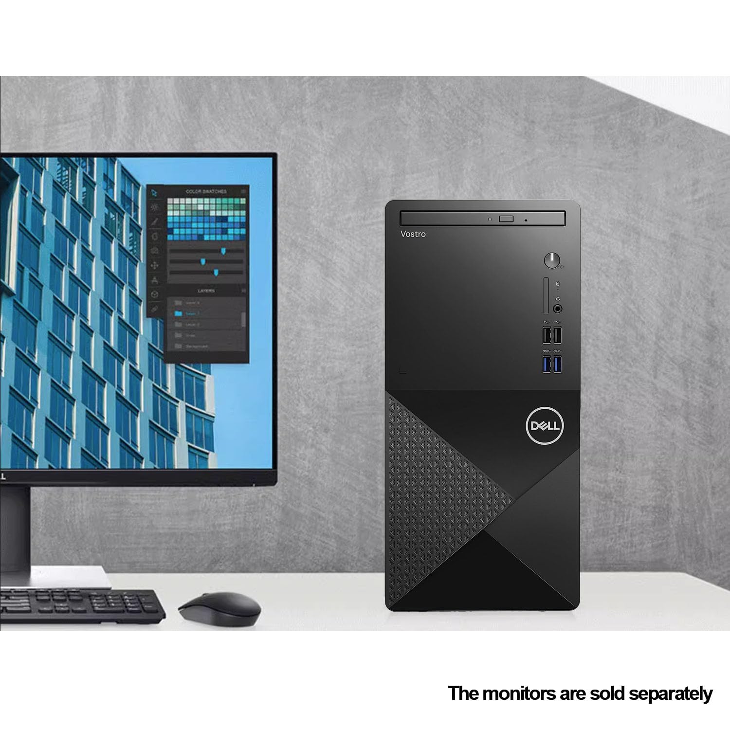 Dell Vostro 3910 Business Desktop Computer, 12th Gen Intel 4-Core Processor(Up to 4.3Ghz), 32GB DDR4 RAM, 1TB NVMe SSD, WiFi 6, DVD-RW, Display Port, HDMI, SD Card Reader, Windows 11 Pro, Black