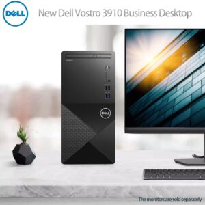 Dell Vostro 3910 Business Desktop Computer, 12th Gen Intel 4-Core Processor(Up to 4.3Ghz), 32GB DDR4 RAM, 1TB NVMe SSD, WiFi 6, DVD-RW, Display Port, HDMI, SD Card Reader, Windows 11 Pro, Black