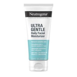 neutrogena fragrance free daily facial moisturizer, face moisturizer for sensitive & dry skin with vitamin b3, pro-vitamin b5 & vitamin e, supports skin's dynamic barrier, 3.4 fl. oz