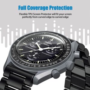 Stanchev Crystal Protector for Moonswatch,Soft TPU Anti-Scratch Screen Protector Compatible with Swatch Omega Moonwatch,HD Clear Screen Protector Cover for Omega x Swatch Moonswatch 5 Pack