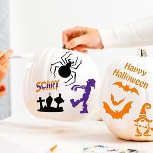 Winmany 48PCS Stencil Template for Painting Halloween Drawing Template Reusable Openwork Stencil Painting DIY Crafts on Wood Wall Home Decor (48PCS Halloween)