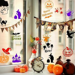 Winmany 48PCS Stencil Template for Painting Halloween Drawing Template Reusable Openwork Stencil Painting DIY Crafts on Wood Wall Home Decor (48PCS Halloween)