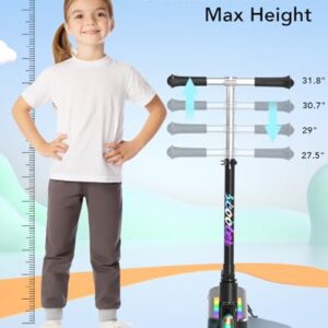 ANHAO Electric Scooter for Kids Ages 6-12 (Mainly 6-10), Kids Electric Scooter with Adjustable Height, Flash Wheel, Kick Scooter for Kids up to 110 lbs, up to 6mph