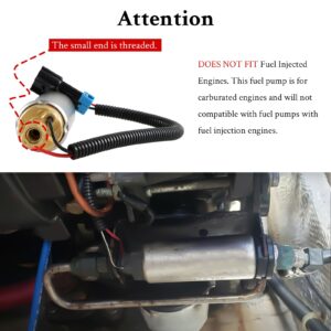 FUSCH Electric Low Pressure Fuel Pump Compatible with Mercury Mercruiser Marine Boat 4.3L 5.0L 5.7L V6 V8 with Carburetor Engines Replaces#：935432 18-8868 861155A3