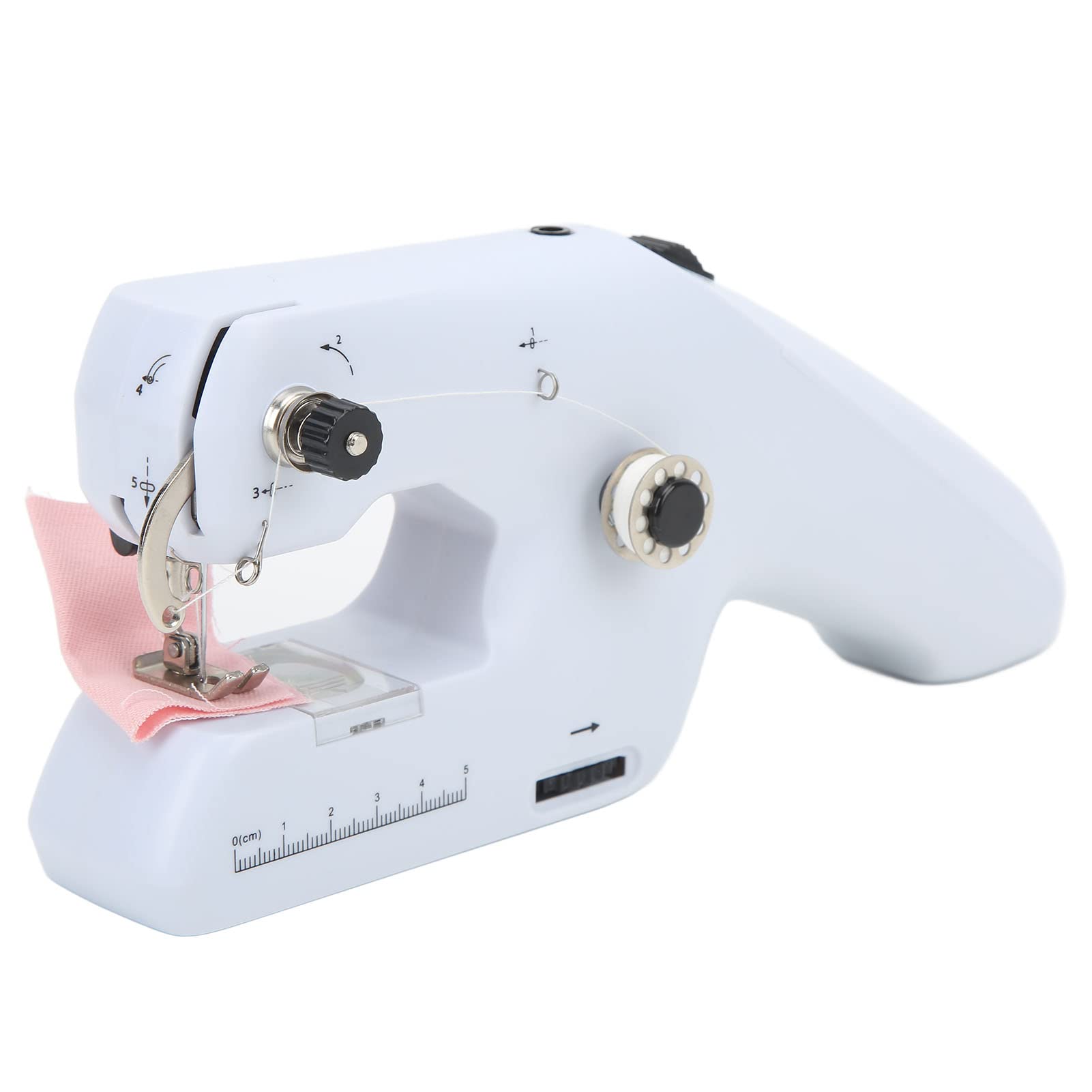 Hand held Sewing Device, Electric Dual Line Handheld Sewing Machine Portable Hand Sewing Machine with 24 Pcs Sewing Kit for Beginners