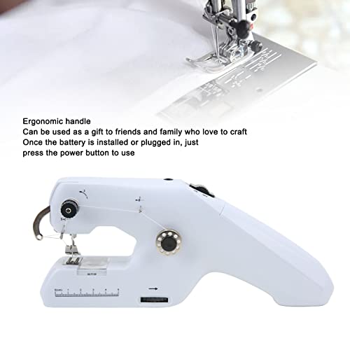 Hand held Sewing Device, Electric Dual Line Handheld Sewing Machine Portable Hand Sewing Machine with 24 Pcs Sewing Kit for Beginners