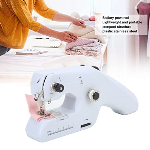 Hand held Sewing Device, Electric Dual Line Handheld Sewing Machine Portable Hand Sewing Machine with 24 Pcs Sewing Kit for Beginners