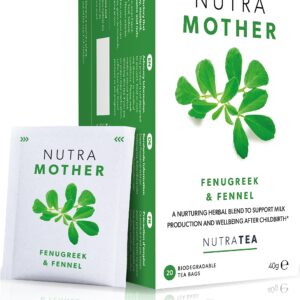 NUTRAMOTHER - Lactation Support Tea | Breastfeeding Tea - Lactation Tea For Increased Breast Milk - Includes Fenugreek, Fennel and Raspberry Leaf - 20 Enveloped Tea Bags - by Nutra Tea - Herbal Tea