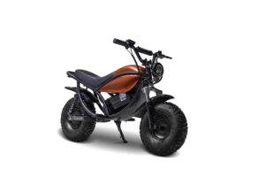 kandi america trail king e500 electric motorcycle, top speed 15 mph, 48v motor, dual suspension, 6 hour charge, ages 12+