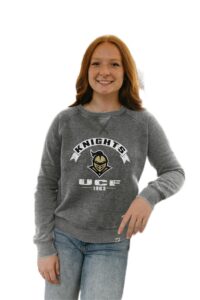 blue 84 women's standard ncaa officially licensed crewneck sweatshirt burnout vintage scholar, team color