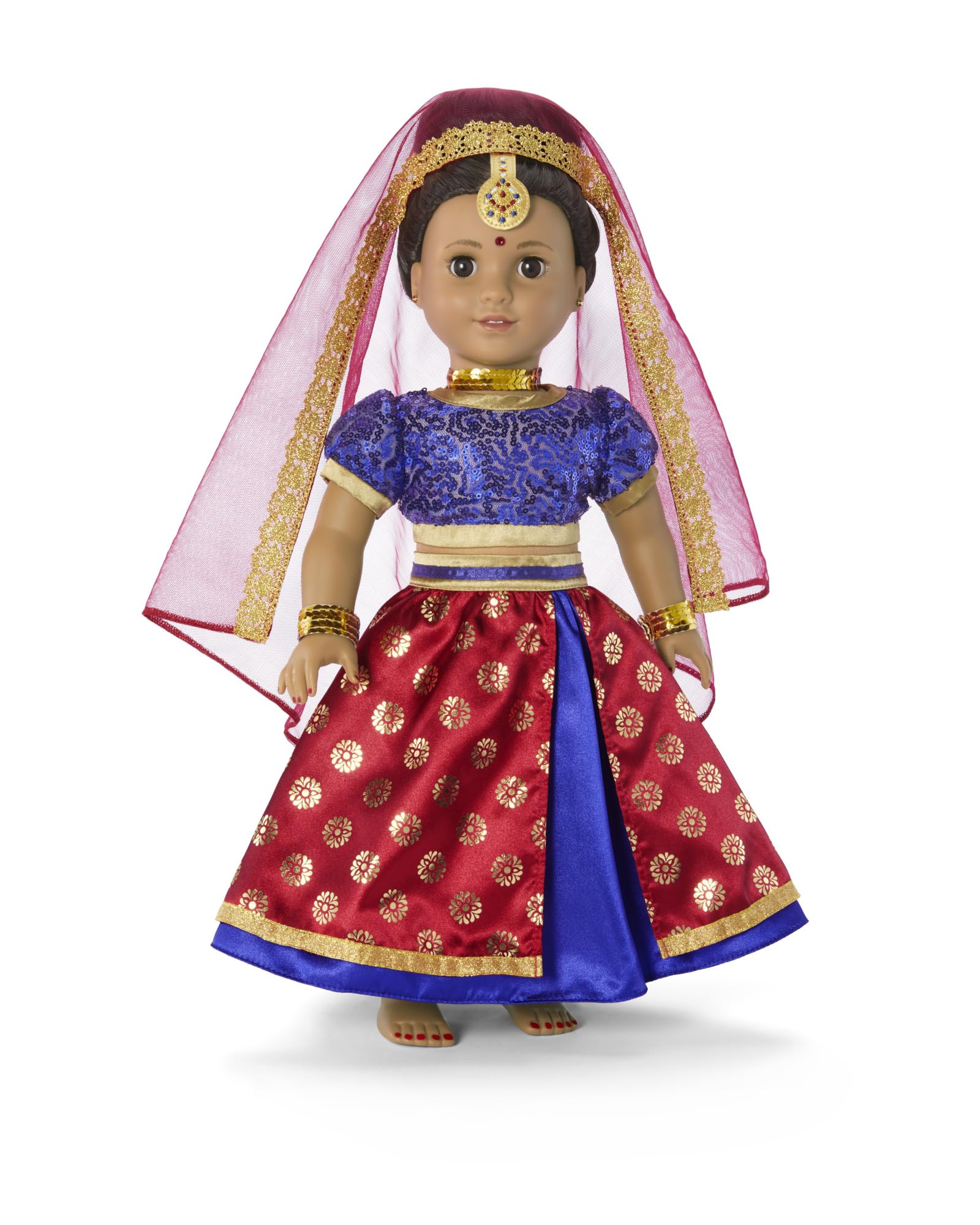 American Girl Girl of The Year Kavi Sharma 18-inch Doll Bollywood Dance Costume Featuring 10+ Pieces for Ages 8+ (Dolls sold separately)