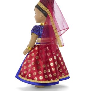 American Girl Girl of The Year Kavi Sharma 18-inch Doll Bollywood Dance Costume Featuring 10+ Pieces for Ages 8+ (Dolls sold separately)