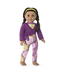 american girl girl of the year kavi sharma 18-inch doll yoga outfit featuring 4 pieces for ages 8+