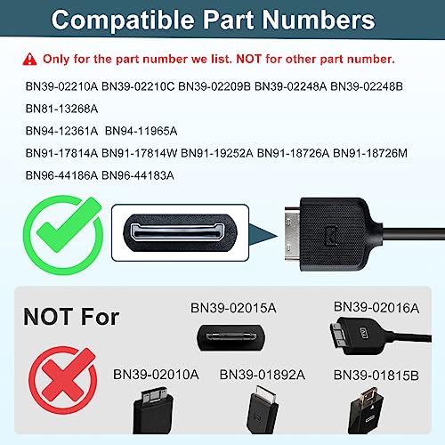 BN39-02210A BN39-02210C BN96-44186A BN91-17814A BN91-17814W for Samsung One Connect Cable with Holder,One Connect Cable for Samsung TV UN55KS8000F UN55KS800DF UN55KS8500F UN55KS9000F UN60KS8000