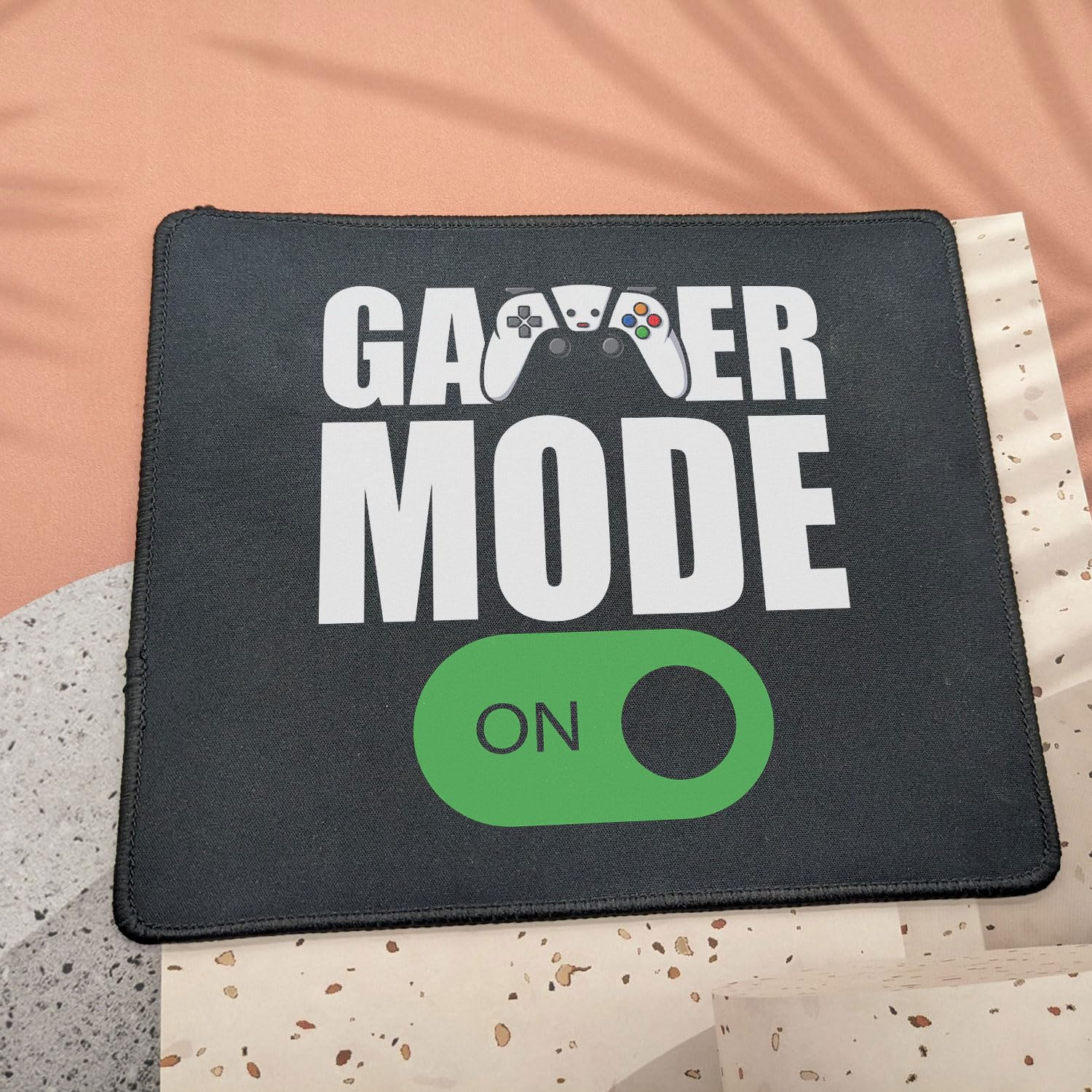 Gamer Mode On - Gamer Fathers Day for Men - Mouse Pad 9.5 x 7.8 Inch - Video Gamer Mousepad - Funny Video Games Gift for Gaming Lovers