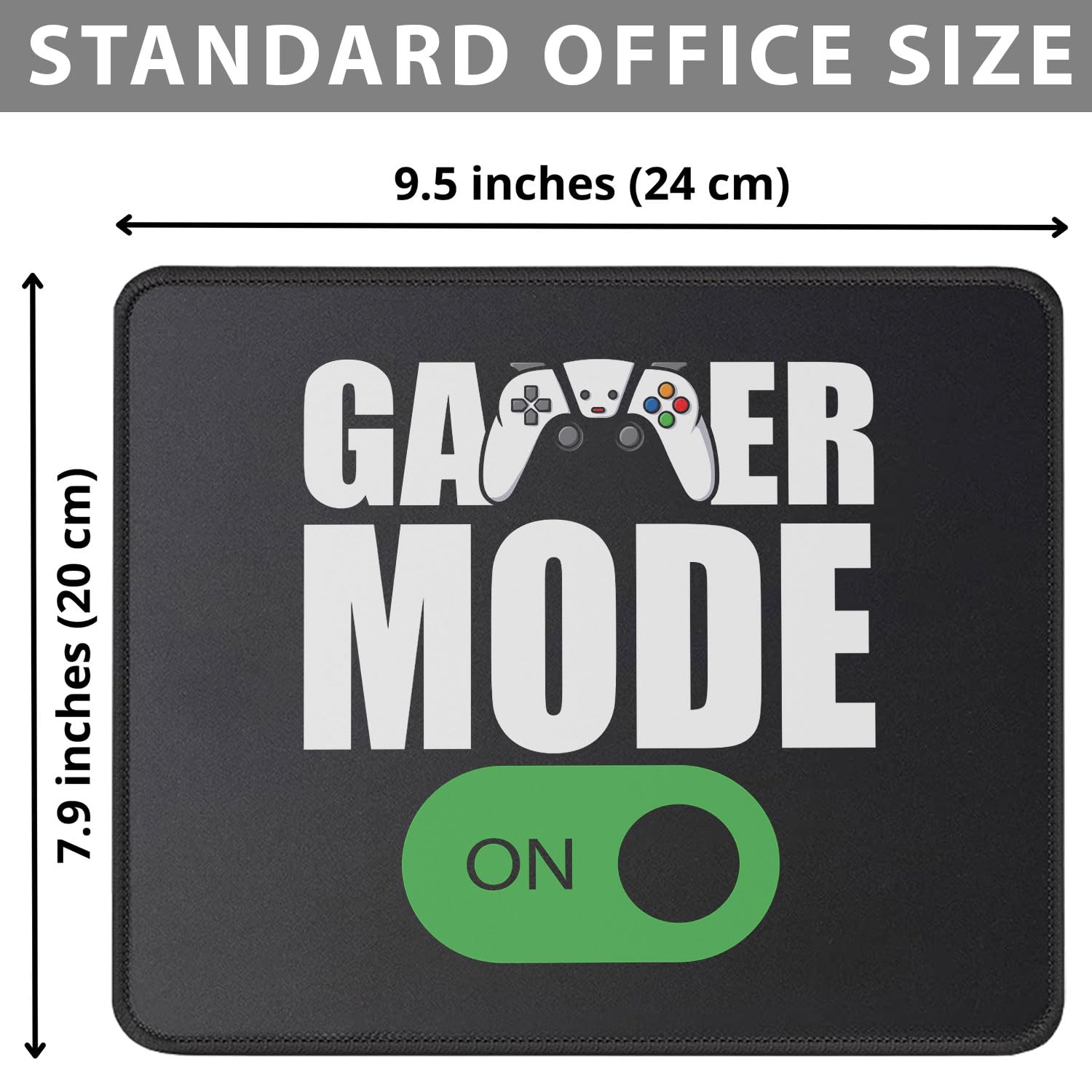 Gamer Mode On - Gamer Fathers Day for Men - Mouse Pad 9.5 x 7.8 Inch - Video Gamer Mousepad - Funny Video Games Gift for Gaming Lovers