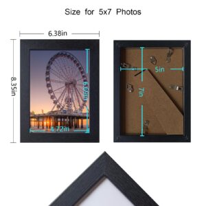 BESCRCL 5x7 Picture Frame for Wall Mounting or Tabletop, Picture Frames in 4 Different Finishes