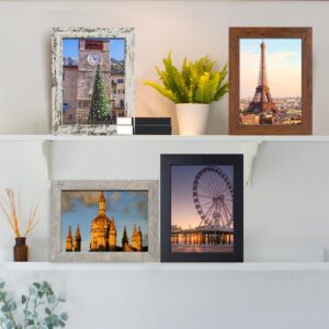 BESCRCL 5x7 Picture Frame for Wall Mounting or Tabletop, Picture Frames in 4 Different Finishes