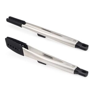 Joseph Joseph Elevate Fusion Set of 2 Silicone Tongs with Integrated Tool Rests, Stainless Steel