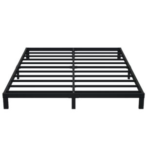 upcanso 7 inch full bed frame no box spring need, low profile metal platform full size bed frame, heavy duty support bedframes full, easy assembly