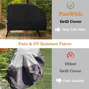 PasWith Griddle Cover for Blackstone 22 inch 17 inch Griddle with Hood and Stand,600D Strong Tear Resistant Griddle Cover,Waterproof UV & Fade Resistant Grill Cover with Strap and Air Vent