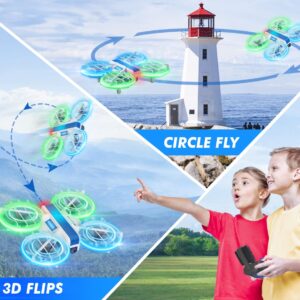 HASAKEE Drone with Camera 1080P HD FPV for Kids and Adults,Hobby RC Quadccopter for Beginners with Bright LED Light,Propeller Full Protect,2PCS Batteries,Kids Toy Easy to Play,M1S Drone