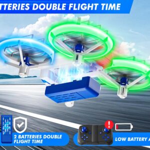 HASAKEE Drone with Camera 1080P HD FPV for Kids and Adults,Hobby RC Quadccopter for Beginners with Bright LED Light,Propeller Full Protect,2PCS Batteries,Kids Toy Easy to Play,M1S Drone