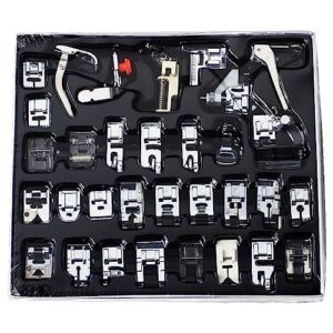 32pcs sewing machine presser feet kit, sewing machines accessories supplies set