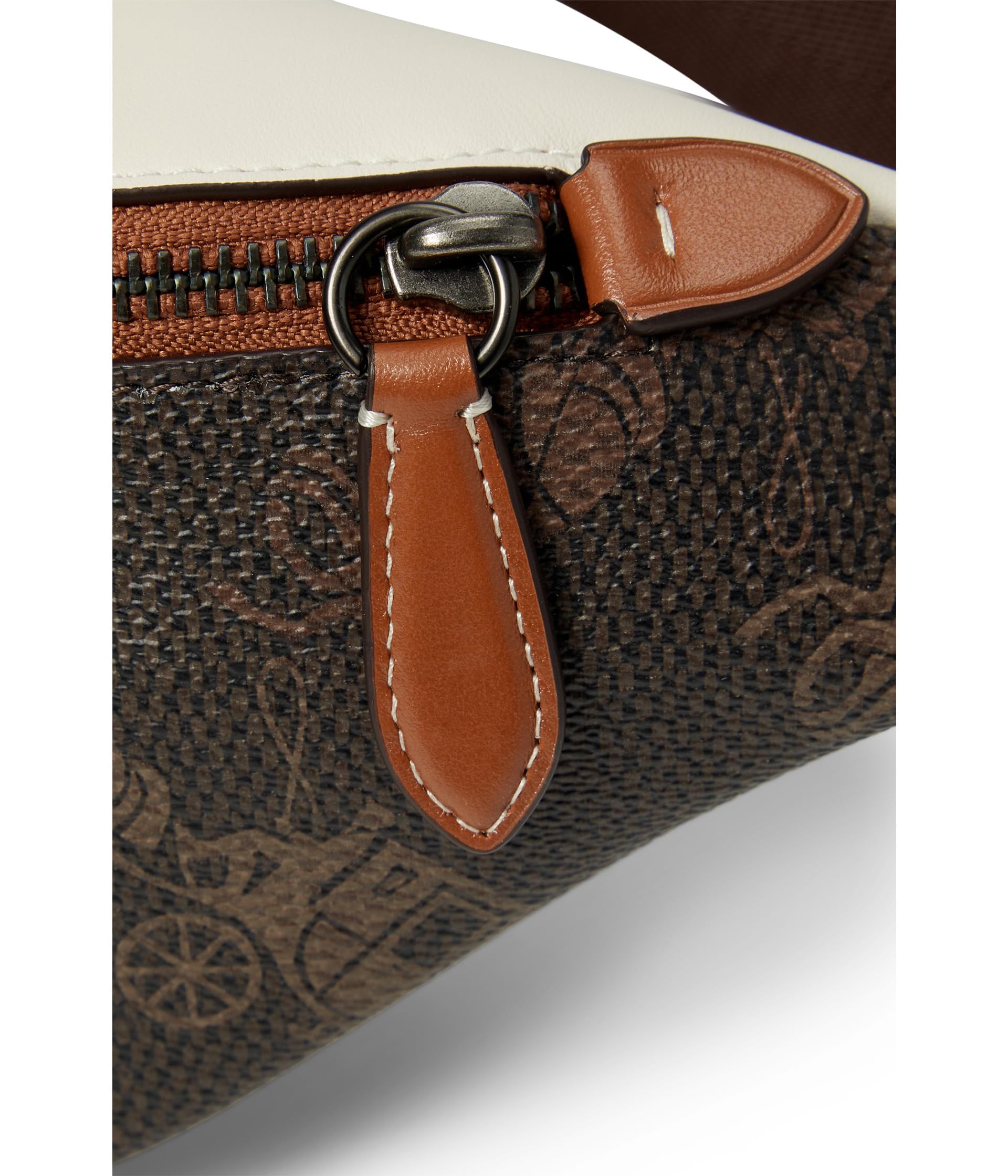 COACH Charter Belt Bag 7 in Large Horse and Carriage Coated Canvas, Truffle/Burnished Amber