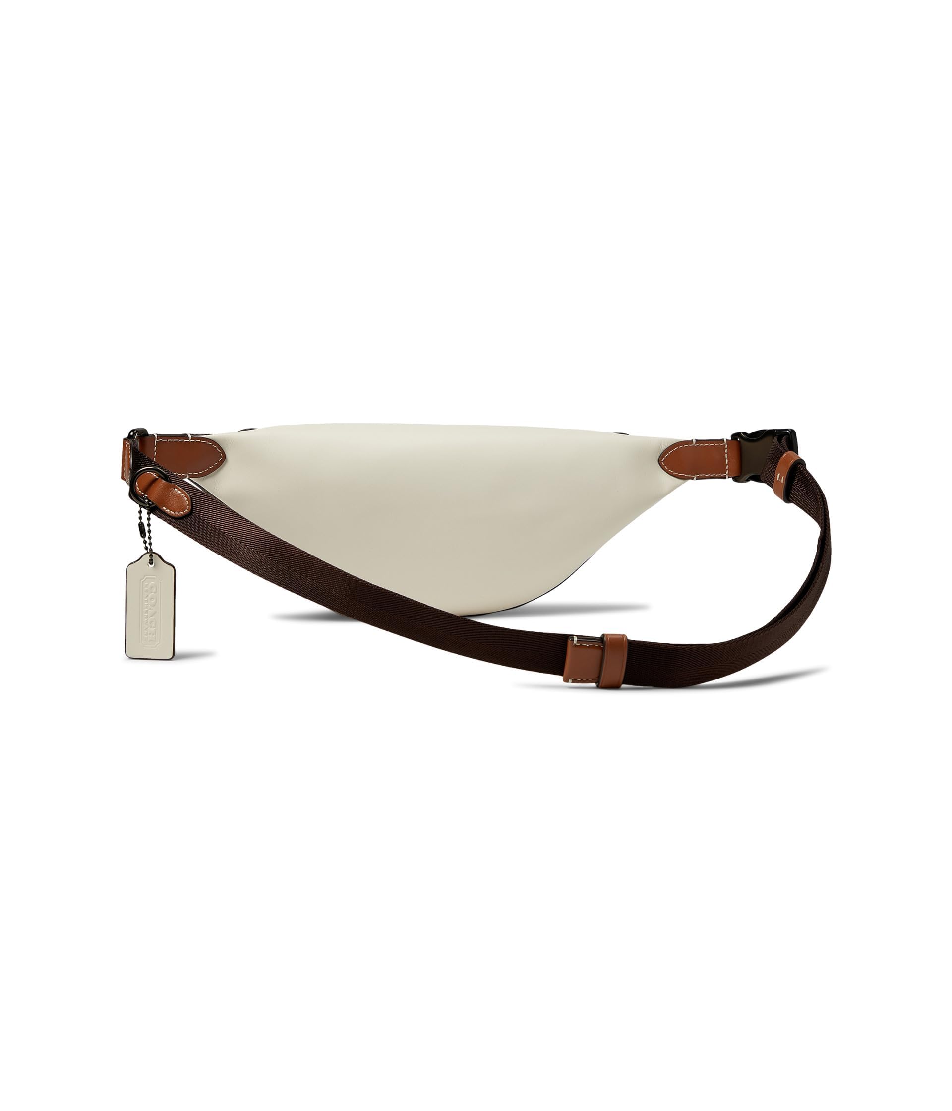 COACH Charter Belt Bag 7 in Large Horse and Carriage Coated Canvas, Truffle/Burnished Amber