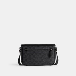 COACH Beck Slim File Bag Crossbody in Signature, Charcoal