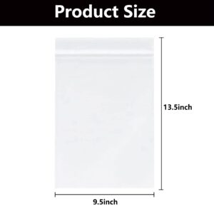 Small Plastic Bags - Small Ziplock Bag 100Pcs, 9.5''X 13.5'' Clear Plastic Jewelry Zip Bags, Reclosable Mini Zip Top Lock Small Baggies, Poly Baggies For Pills, Meds, Dime, Travel, Storage, Packaging